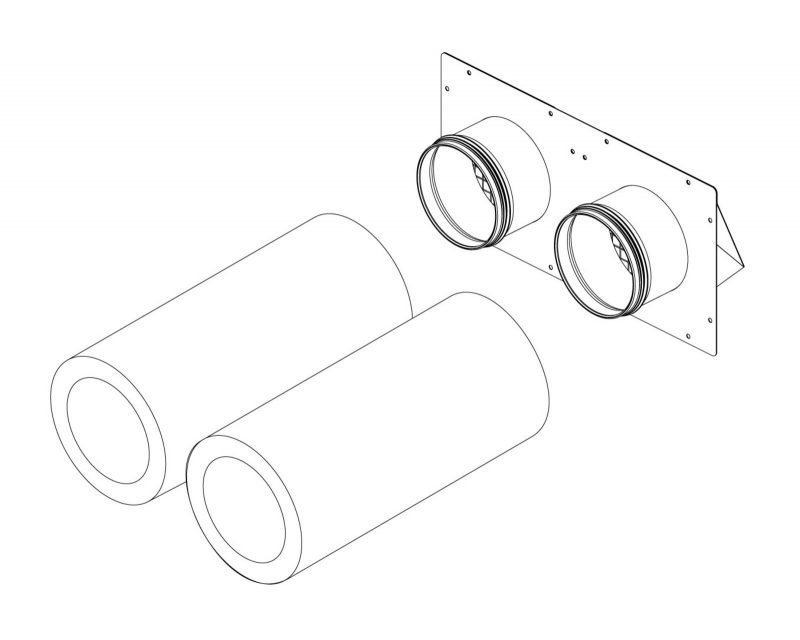 Asennuspaketti Pax Ventilation system kit, ulkoseinä - Lvikauppa24.fi